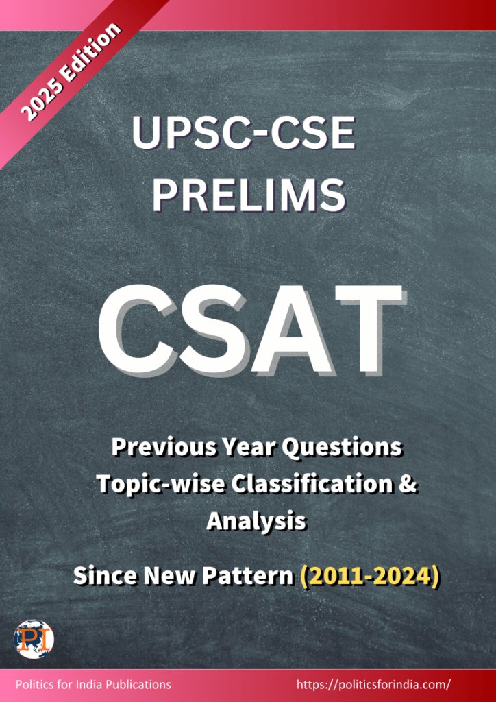 UPSC Prelims CSAT Topic Wise PYQs (eBook) - Politics for India