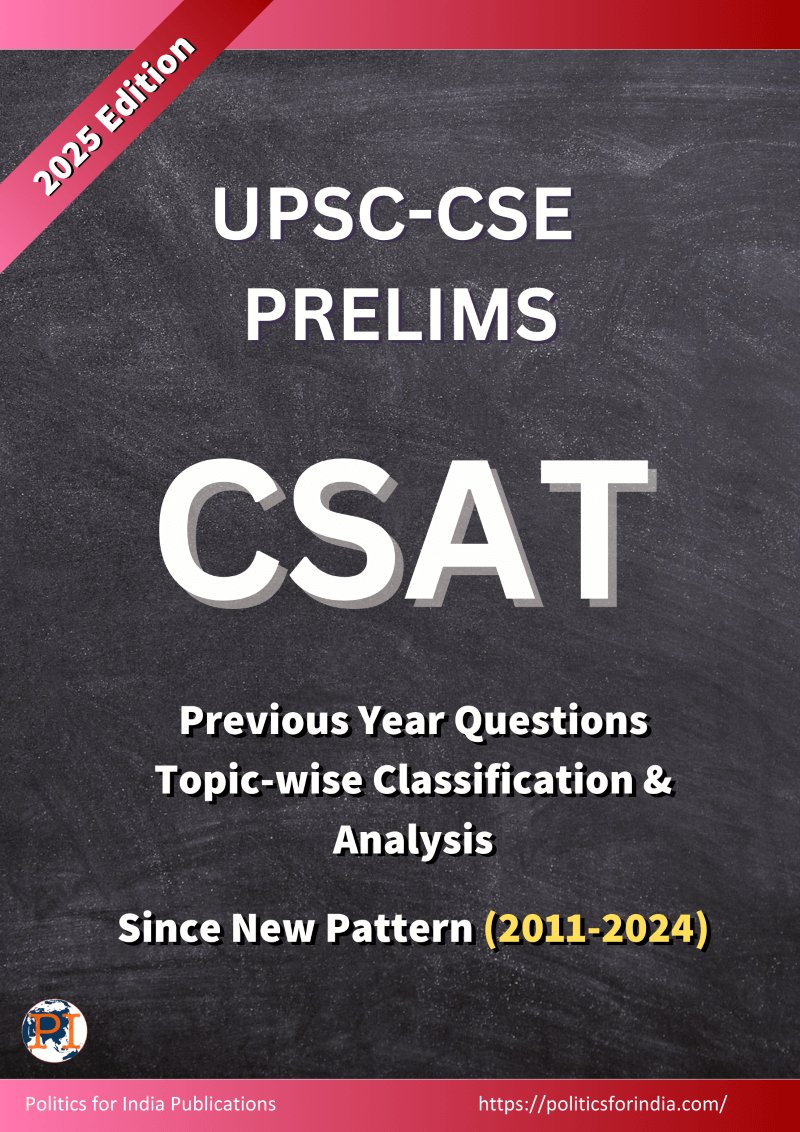 UPSC Prelims CSAT Topic Wise PYQs (eBook) - Politics for India